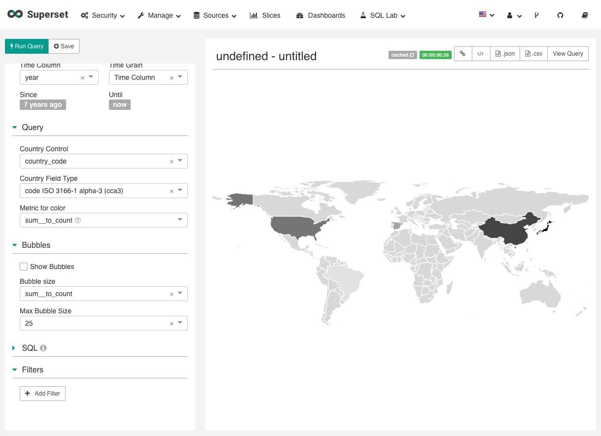 Superset 0.20.4 の World Map メモ | Carriage Return Biz